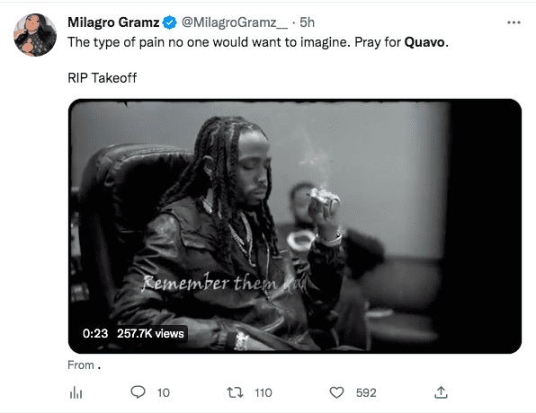Quavo Trends As Fans React To His New Tribute Song For The Late Takeoff ...