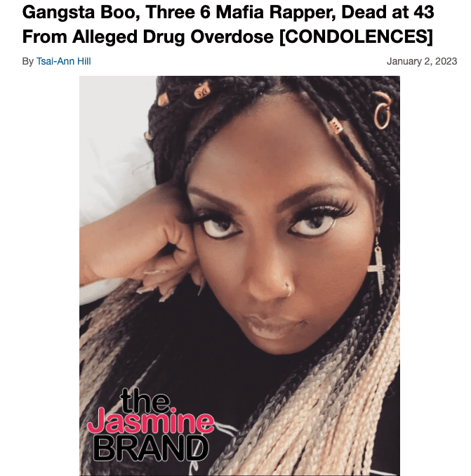 Rapper Tef Poe Expresses Concerns Gangsta Boo's Music Will be ...