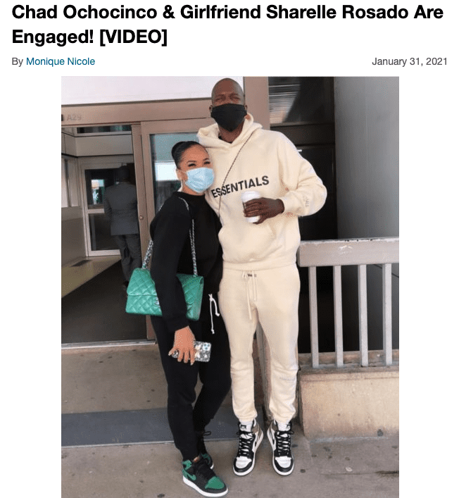 Chad Ochocinco Surprised Sharelle Rosado With An Engagement Ceremony ...