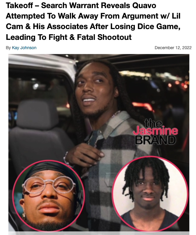 Takeoff - Woman Injured In Shooting That Took Rapper's Life Tearfully ...
