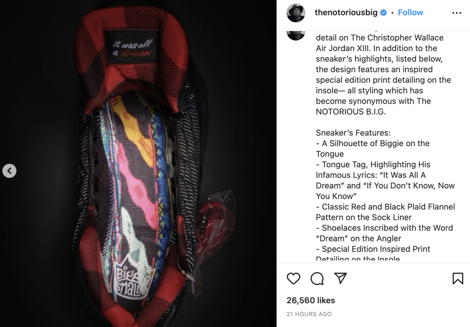 Biggie Honored w/ Special Edition Air Jordan Sneakers To Celebrate 50th ...