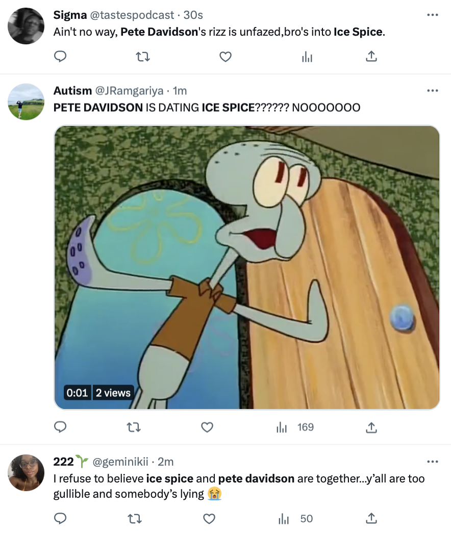 Ice Spice – Meme Page Sparks Rumors That Rapper Is Dating Pete Davidson ...