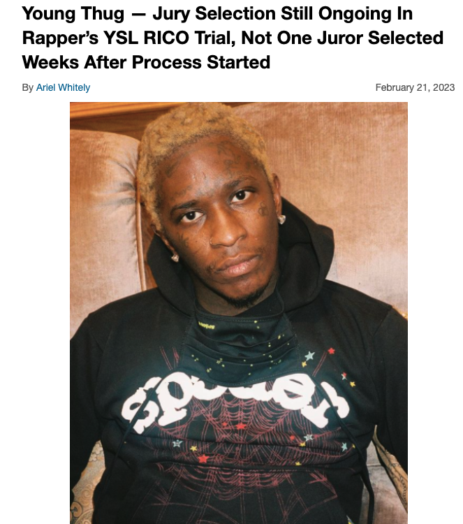 Young Thug - Judge In Rapper's YSL RICO Case Orders Investigation After Lil Woody's Police ...