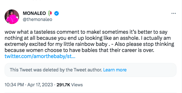 Monaleo Slams Critic For Questioning Decision To Have Child w/ Rapper ...