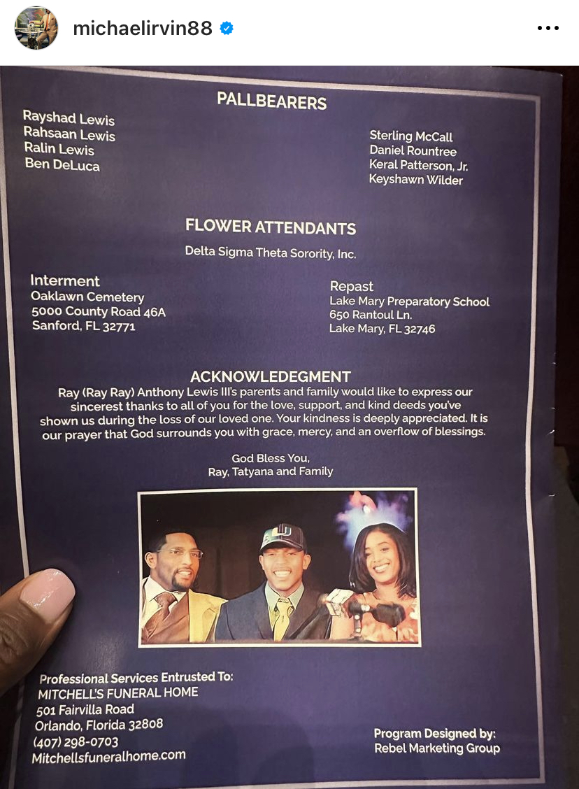 Ray Lewis' Son, Ray Lewis III, Laid To Rest In Private Ceremony In ...