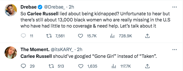 Update: Carlee Russell's Attorney Issues Apology On Her Behalf, Says ...