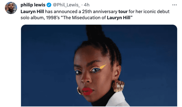 Lauryn Hill Announces 'Miseducation Of Lauryn Hill' 25th Anniversary ...