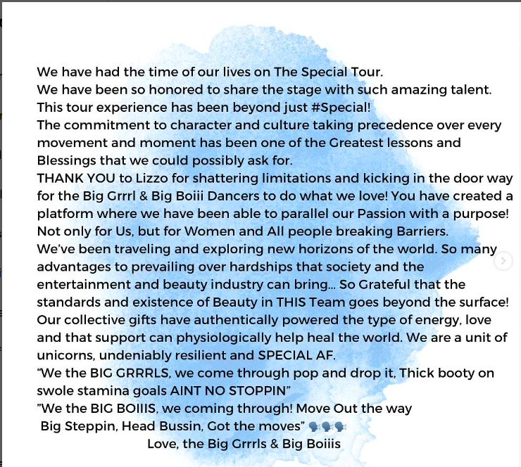 Lizzo Receives Letter Of Support From 18 Employees Amid Shocking ...