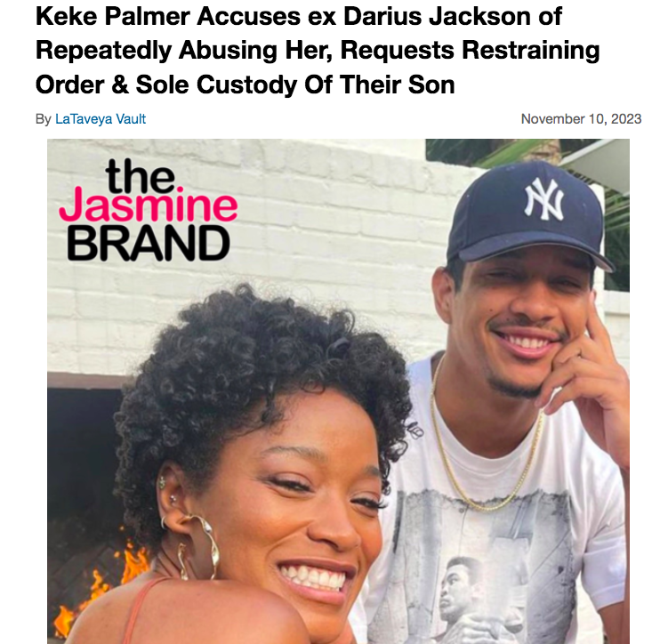 Keke Palmer's Ex Darius Jackson Denies Abuse Allegations + Shares Alleged Audio Of Entertainer's ...