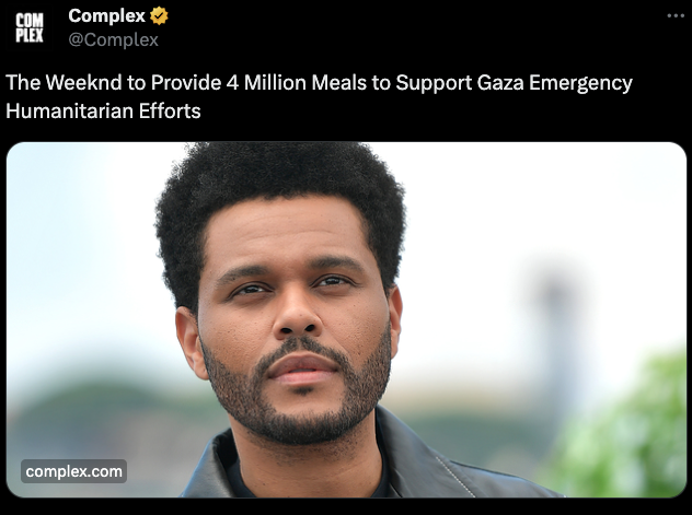 The Weeknd's Humanitarian Organization Donate's $2.5 Million To Feed ...