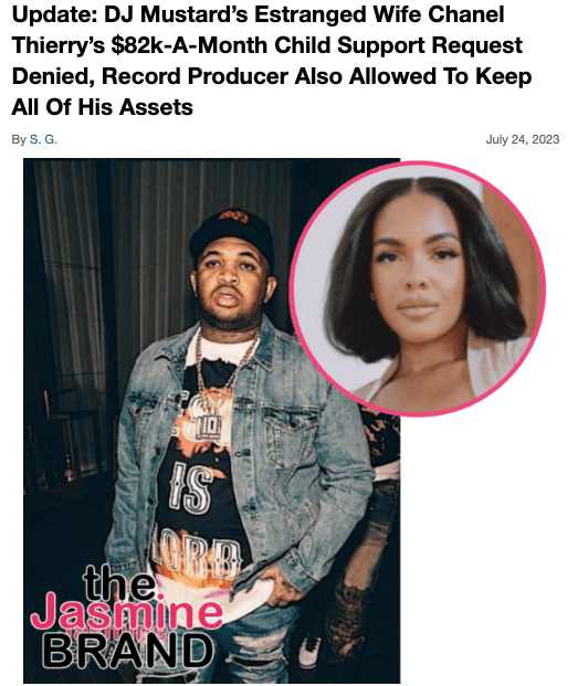 Exclusive: DJ Mustard’s Estranged Wife Chanel Thierry Says Despite ...