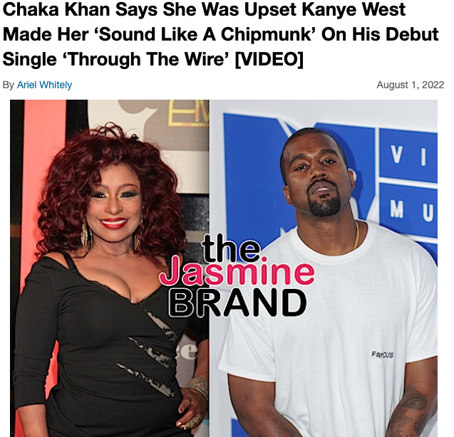 Chaka Khan Explains Why She Won't Be Touring Anymore + Says She's No ...