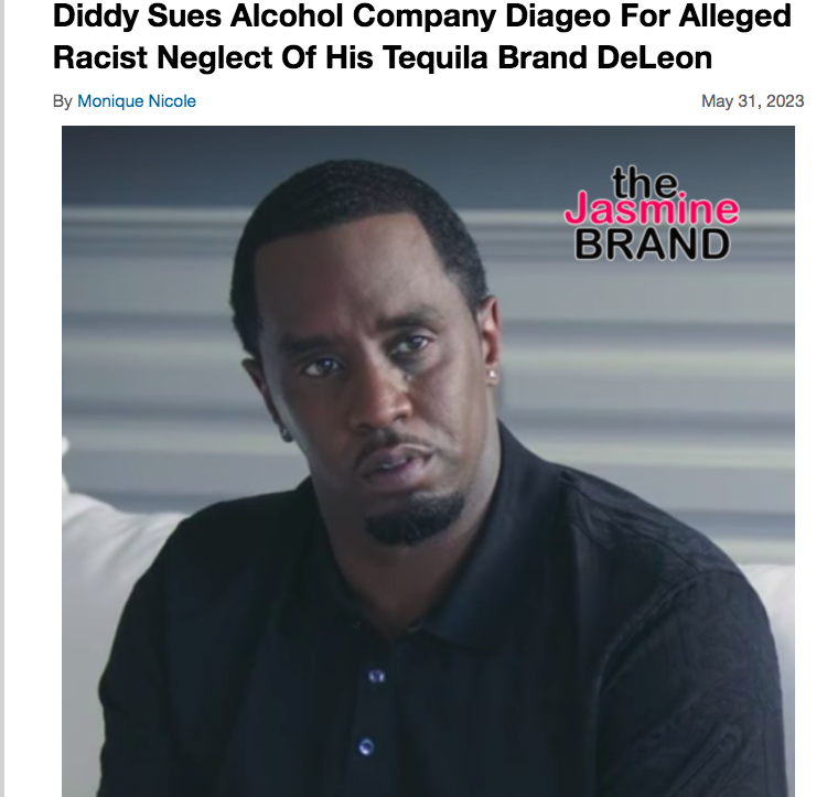 Diddy ‘Voluntarily Dismisses’ Discrimination Lawsuit Against Diageo ...
