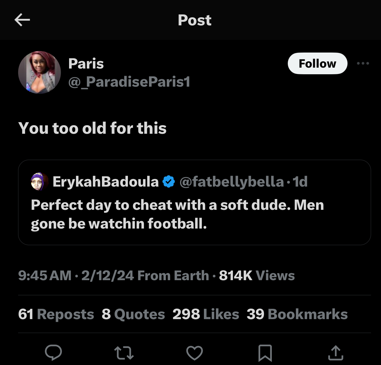 Erykah Badu Fires Back At Social Media User Over Post Where She ...