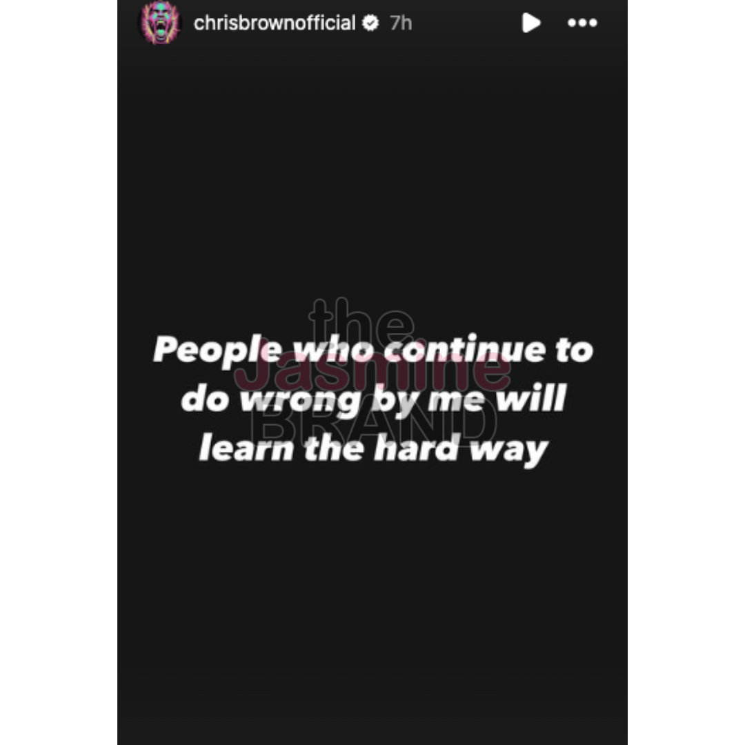 Chris Brown Posts Cryptic Message About 'People Who Do Wrong' By Him ...
