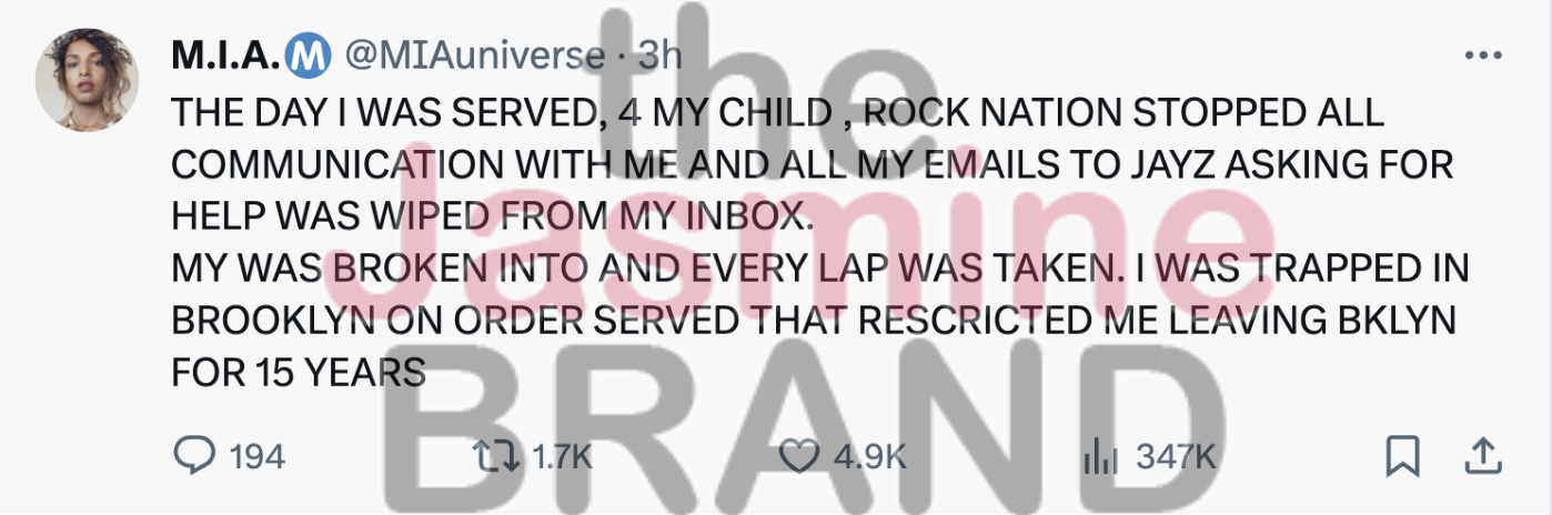 Rapper M.I.A. Details Custody Battle Over Son, Accuses Jay-Z Of ...