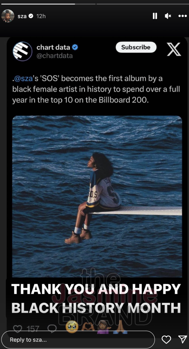 SZA's 'SOS' Is The First Album By A Black Female To Spend A Year In The ...