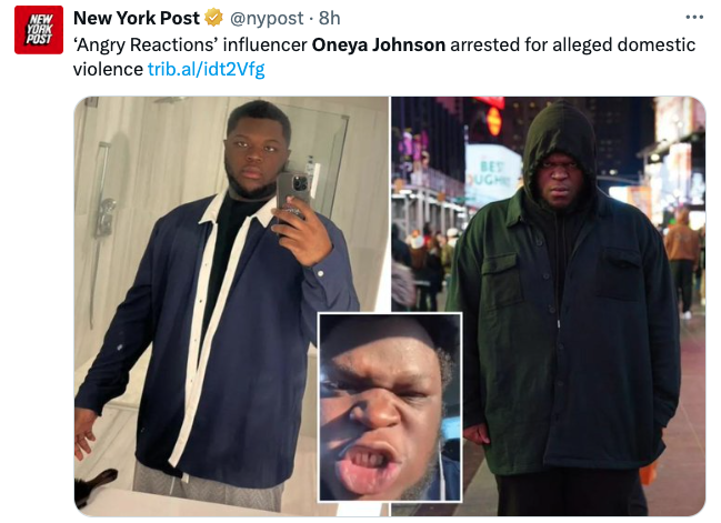 'Angry Reactions' TikTok Star Oneya Johnson Posts $50,000 Bail After ...