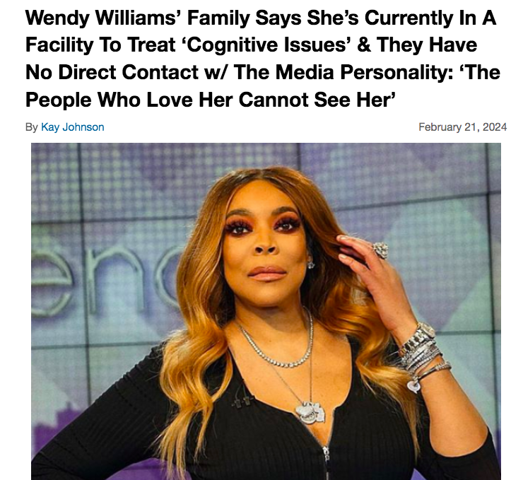 Update: Wendy Williams Breaks Silence On Dementia & Aphasia Diagnosis ...