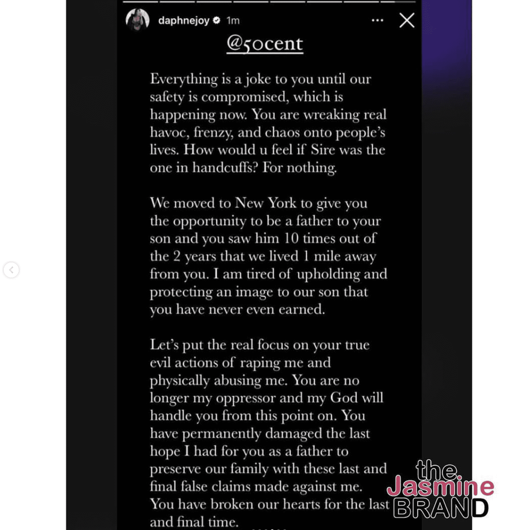 Update: 50 Cent Files $1 Million Defamation Lawsuit Against Daphne Joy ...