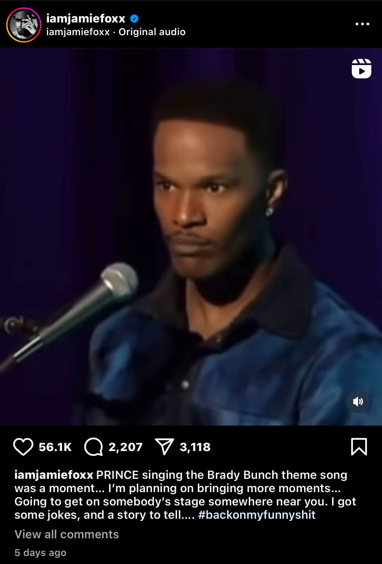 Jamie Foxx Hints At Return To Stand-Up Comedy: 'I Got Some Jokes & A ...