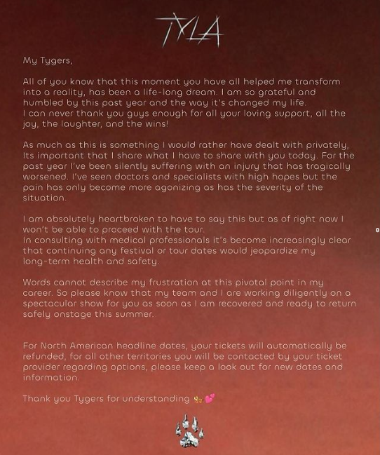 Rising South African Singer Tyla Announces Cancellation Of Her World ...