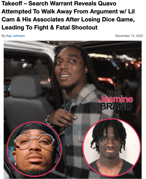 Takeoff — Bowling Alley Where Rapper Was Fatally Shot Suggests 'His Own ...