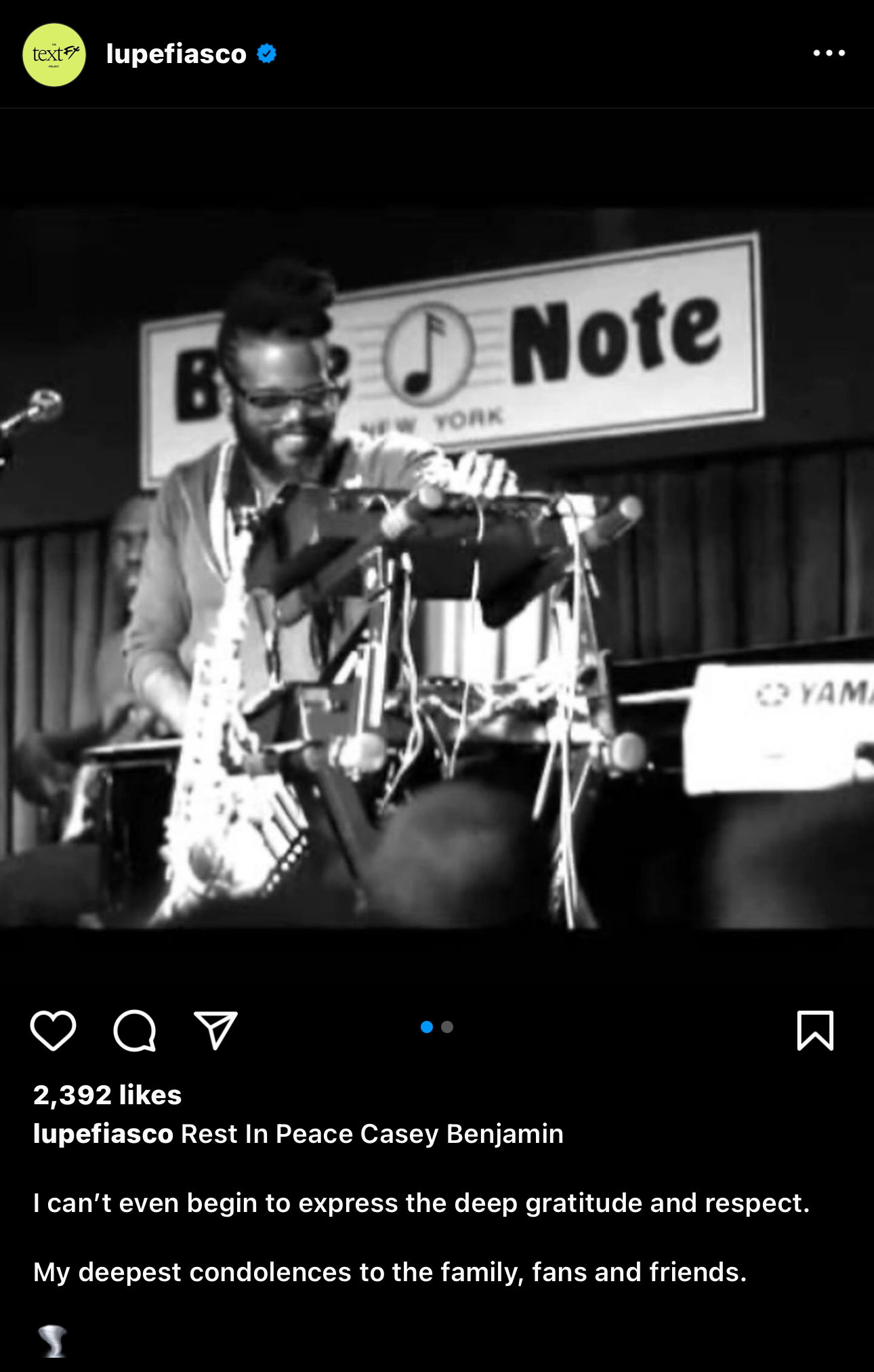 Casey Benjamin Dies: Grammy-Winning Saxophonist Was Reportedly 45 [CONDOLENCES] - theJasmineBRAND