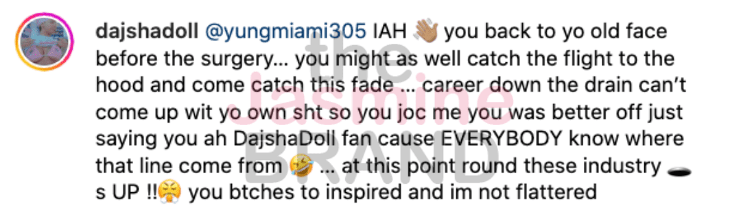 Yung Miami Reacts To Rapper Dajsha Doll's Claims That The 'CFWM' Rapper ...