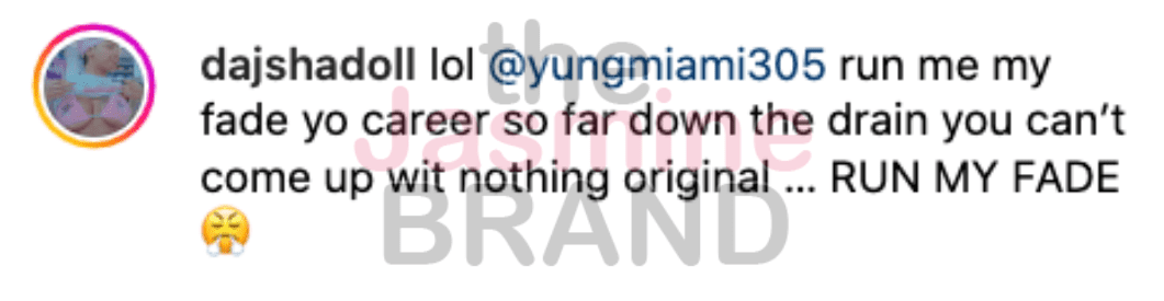 Yung Miami Reacts To Rapper Dajsha Doll's Claims That The 'CFWM' Rapper ...