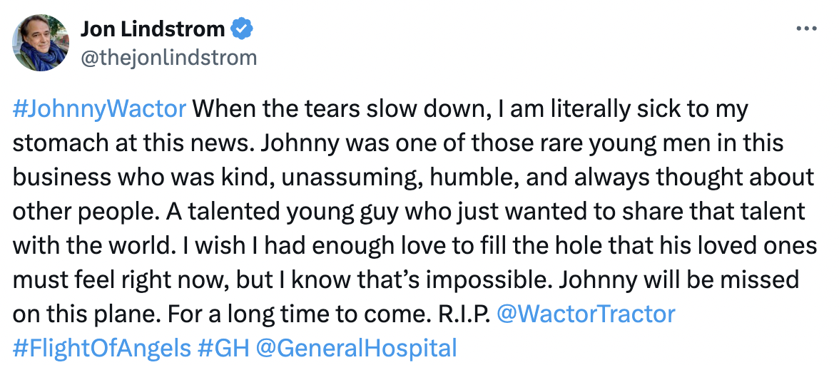 Actor Johnny Wactor's Co-Worker Breaks Silence After He Was Fatally ...