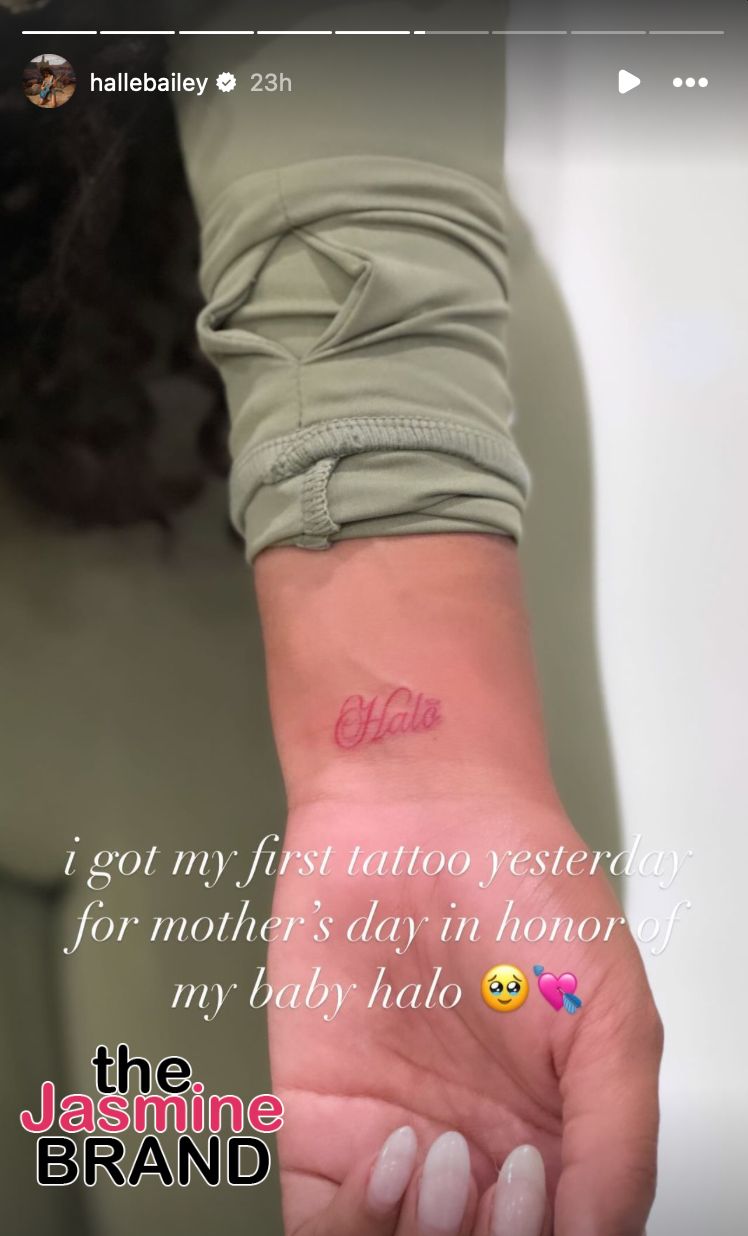 Halle Bailey & DDG Show Off Matching Tattoos In Honor Of Son Halo ...