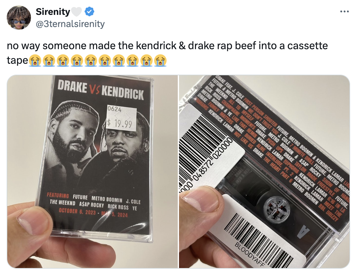 Drake & Kendrick Lamar Diss Tracks Packaged Together In Cassette Tape Collectible, Now Available ...