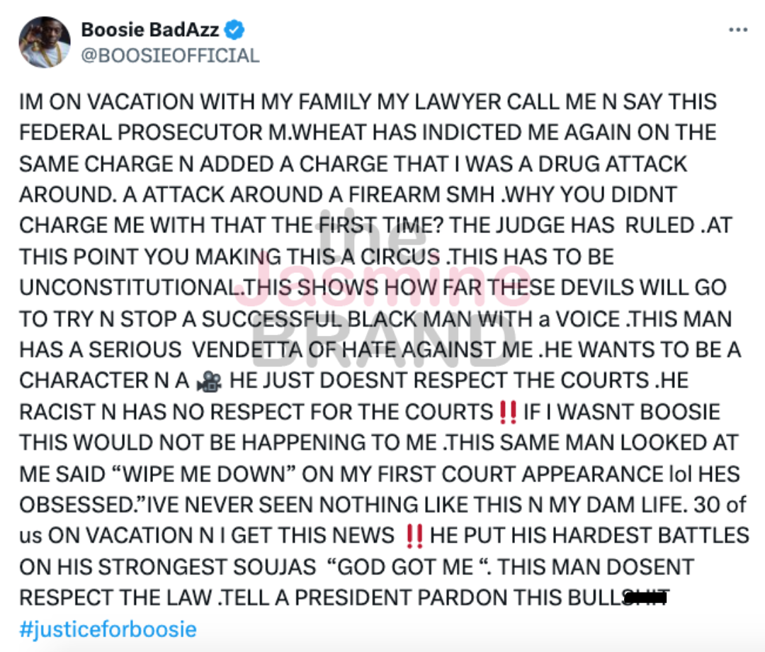 Boosie Slams 'Racist' Prosecutor & Claims He's Being Targeted After He ...