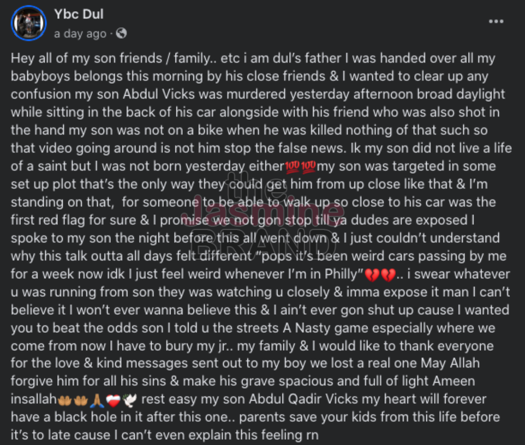 Rising Philly Rapper Ybc Dul, Also Known As 'Mr. Disrespectful', Shot & Killed At 25 ...