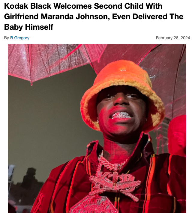 Kodak Black Hosts Gender Reveal For 5th Child Just Months After ...