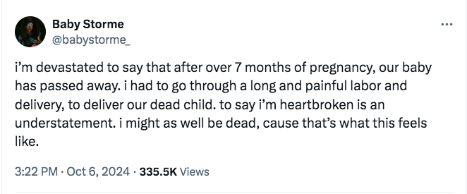 Singer Baby Storme Shares Tragic News Of Baby's Death After 7 Months Of ...