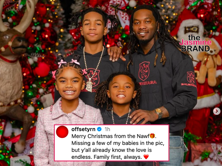 Offset Posts Christmas Photos w/ His Oldest Kids - theJasmineBRAND