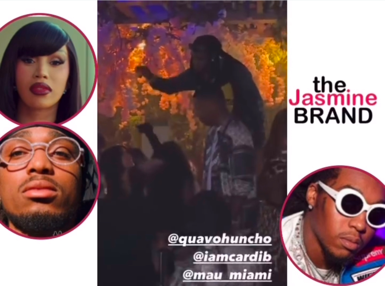 Cardi B & Quavo Toast To Takeoff During NYE Celebration - theJasmineBRAND