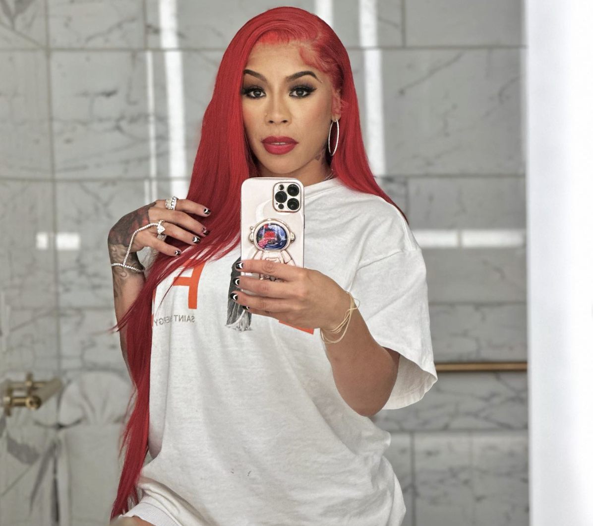 Keyshia Cole Cheveux Roses