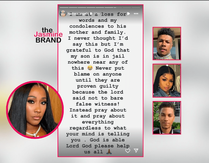 Blueface's Mom Karlissa Saffold Seemingly Speaks On The Passing Of ...