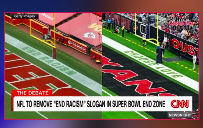 NFL Will Remove 'End Racism' From End Zones Ahead Of Super Bowl ...