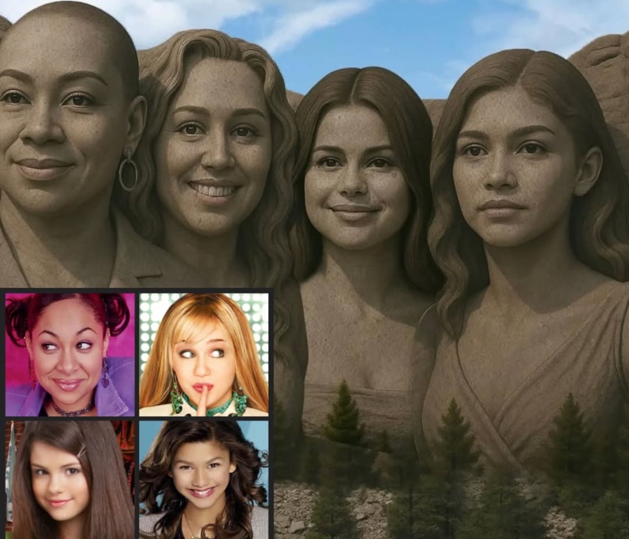 Raven-Symonè, Miley Cyrus, Selena Gomez & Zendaya Featured On Disney Mt ...