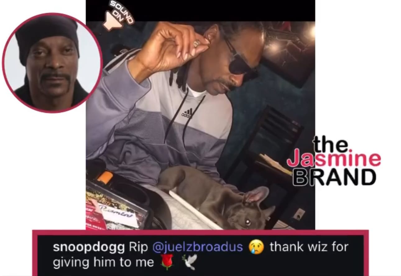 Snoop Dogg Mourns The Loss Of His Beloved Dog, Juelz - theJasmineBRAND